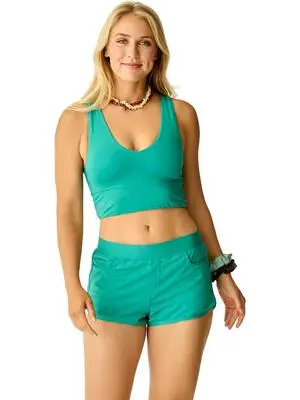 Carve Designs Mid-Rise Stretch Shorts Jade