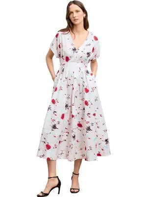 M.M.LAFLEUR Jelina Midi Dress Brushed Floral