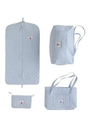 LITTLE ENGLISH Quilted Luggage Set - Sailboat