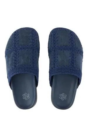 THE SAK Bolinas Suede Clogs Indigo Patch