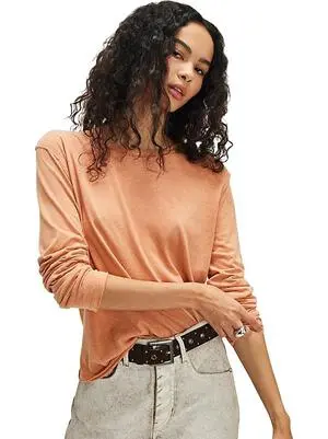 Free People We The Free Nova Long-Sleeve Tee Peached Copper
