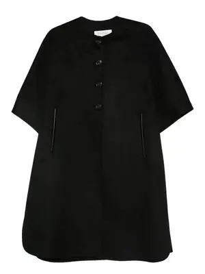 Max Mara Button-fastening Cape - Black