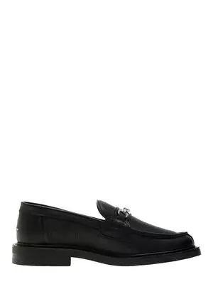 Filling Pieces Chain-link Perforated Loafers - Black