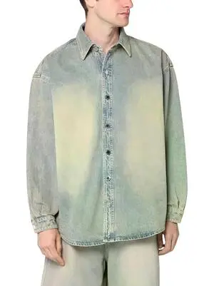NEW AMSTERDAM SURF ASSOCIATION Washed-effect Denim Shirt - Neutrals