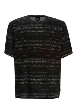 Paul Smith Stripe-detail T-shirt - Black