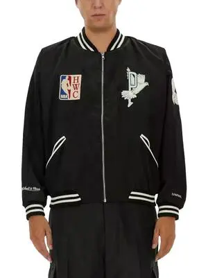 3.PARADIS X Mitchell & Ness And The Nba Varsity Bomber Jacket - Black