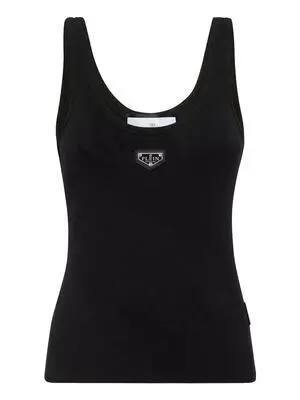Philipp Plein Ribbed Tank Top - Black