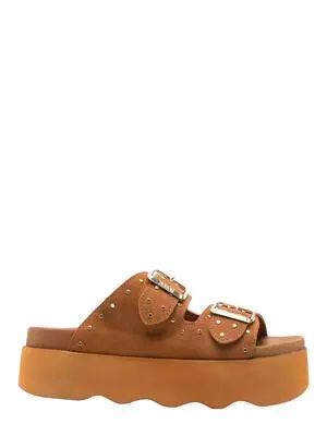 DR. SCHOLL'S SHOES 40mm Heather Studded Sandals - Brown