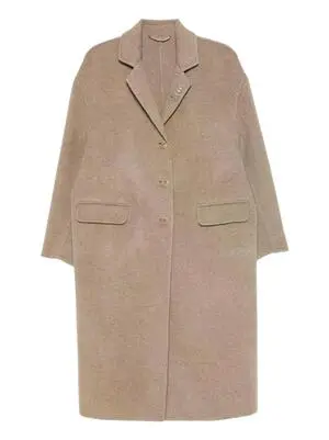 Ermanno Scervino Efezia Button-fastening Flap-pocket Coat - Brown