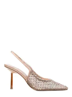 LE SILLA 80mm Gilda Crystal-embellished Heeled Pumps - Neutrals