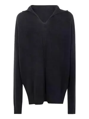 RICK OWENS Collared Cashmere Sweater