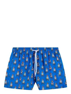 Sundek Dog-print Swim Shorts - Blue
