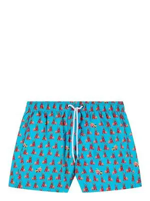 Sundek Dog-print Swim Shorts - Blue