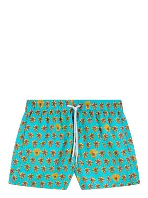 Sundek Dog-print Swim Shorts - Green