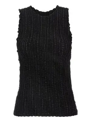 Issey Miyake Round-neck Tank Top - Black