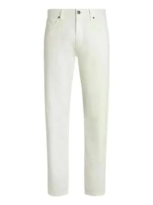 Zegna Linen-cotton Blend Jeans - White