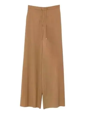 Max Mara Wool Drawstring Trousers - Brown