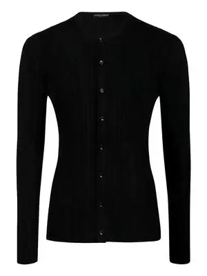 Dolce & Gabbana Long-sleeve Silk Cardigan - Black