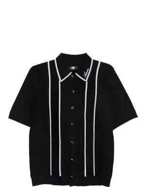 Amiri Stripe-panel Knitted Shirt - Black