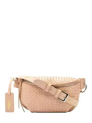 STUDIO CHOFAKIAN Orsay Woven Leather Belt Bag - Neutrals
