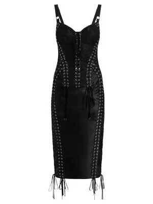 Dolce & Gabbana Paneled Midi Dress - Black