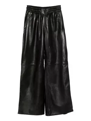 R13 Leather Side-zip Trousers - Black