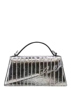 Karl Lagerfeld Metallic Tote - Silver