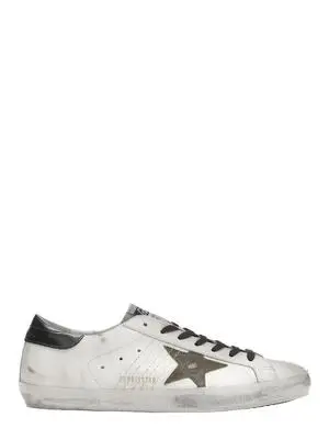 GOLDEN GOOSE Super Starin Sneakers - Optic White/green