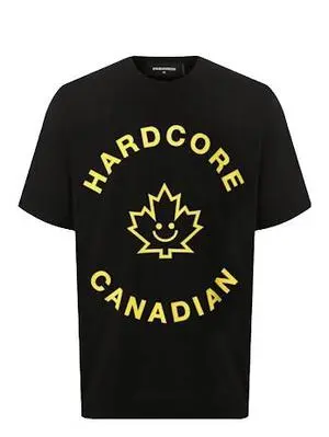 Dsquared2 Hardcore Canadian Maple Leaf T-shirt - Black