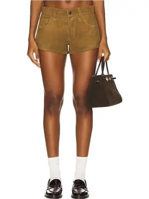 EB DENIM Portman Low Rise Short - Olive Suede