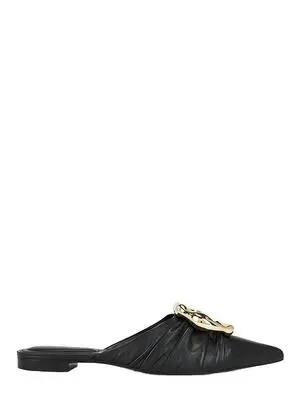 Simkhai Belle Leather Pointed Toe Mule - Black