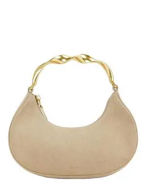 Simkhai Nixi Suede Twist Handle Bag - Desert