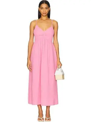 Sundry Gauze Tie Strap Dress - Azalea