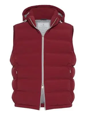 Brunello Cucinelli Taffeta Down Vest Purple-red