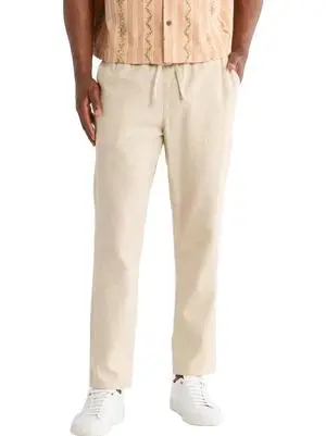 PACSUN Kade Slub Cotton & Linen Drawstring Pants