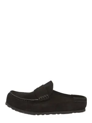 BIRKENSTOCK Naples Wrapped Suede Clogs - Black