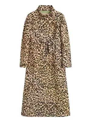 Valentino Garavani Leopard-print Belted Coat - Neutrals