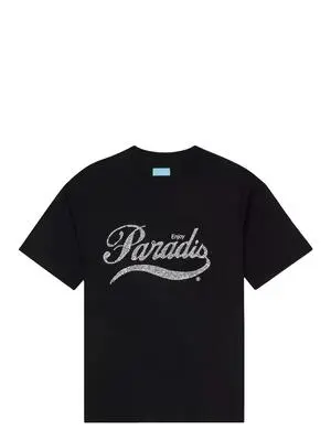 3.PARADIS Crystal-embellished Logo T-shirt - Black