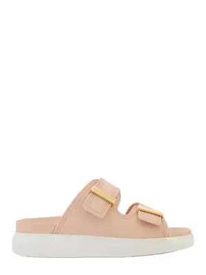 Alexander McQueen Double-buckle Flat Slides - Pink