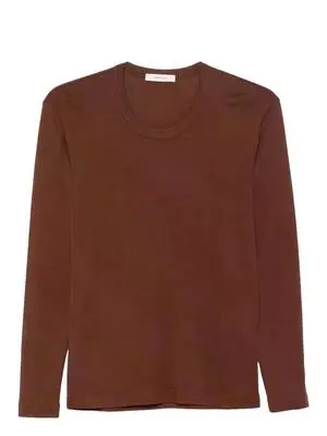 LEMAIRE Long-sleeve Cotton T-shirt - Brown