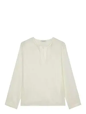 Marc O'polo Pleated Collar Long-sleeve Blouse - White