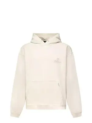 REPRESENT Embroidered-logo Hoodie - Neutrals