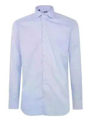BARBA NAPOLI Button-down Cotton Shirt - Blue