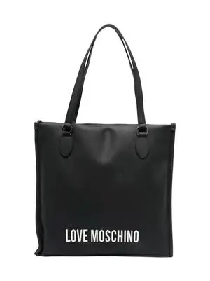 Moschino Logo-plaque Tote Bag - Black