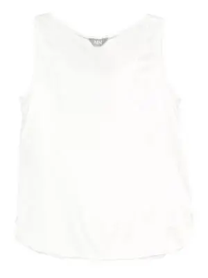 Max Mara Sleeveless Scoop-neck Top - White