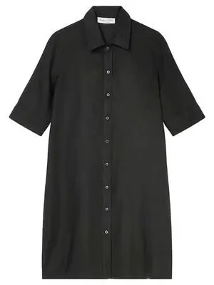 Marc O'polo Short Sleeve Button-down Dress - Black