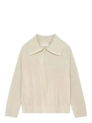 Marc O'polo Zip-neck Collar Sweater - Neutrals