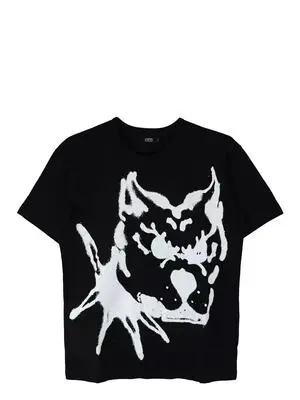 CHITO Cici Dog-print Cotton T-shirt - Black