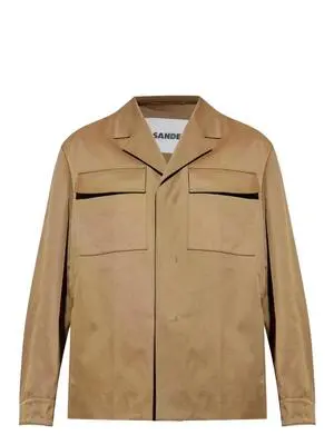 JIL SANDER Flap-pocket Cotton Jacket - Brown