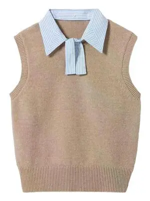 Claudie Pierlot Sleeveless Wool Top - Neutrals